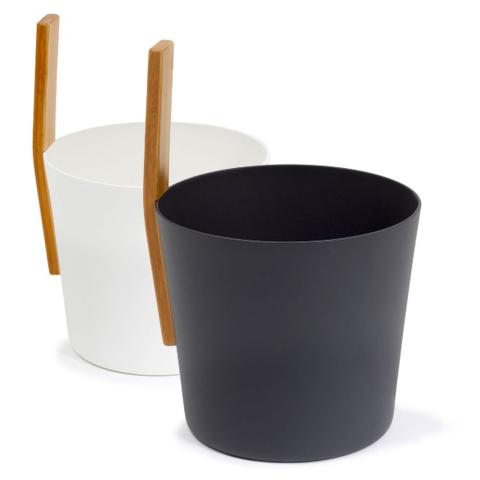 Kolo Sauna Bucket with a Straight Handle, Aluminum/Bamboo, 1 Gal ...