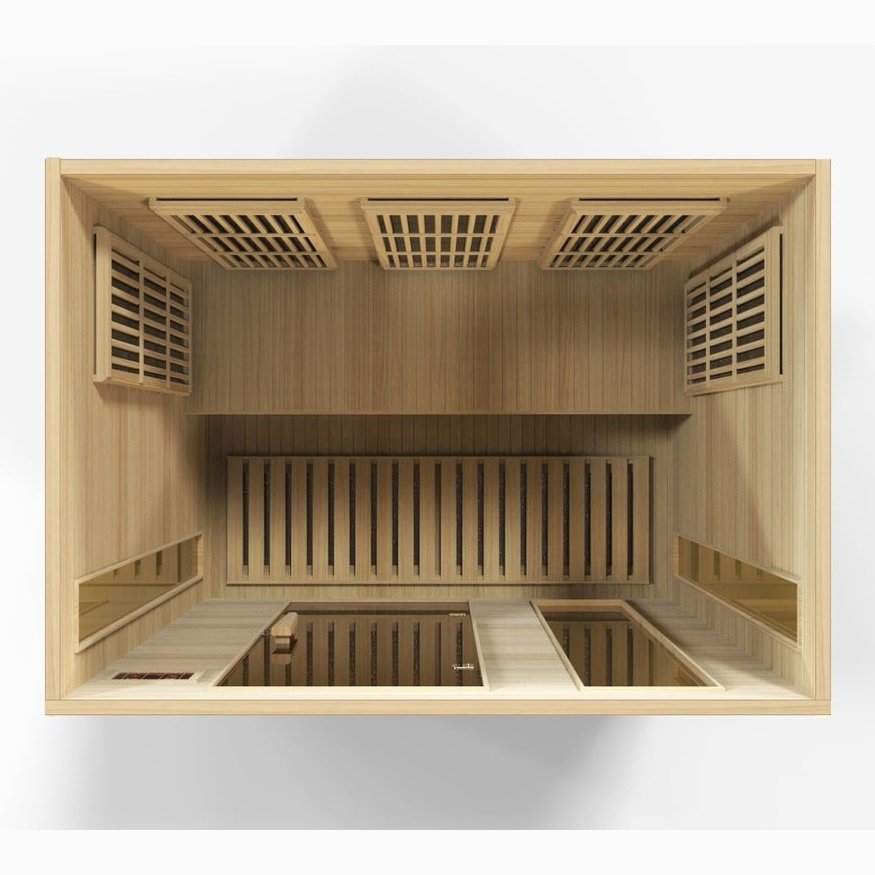 Maxxus Bellevue 3-Person Low EMF FAR Infrared Sauna (Canadian Hemlock) – Select Saunas